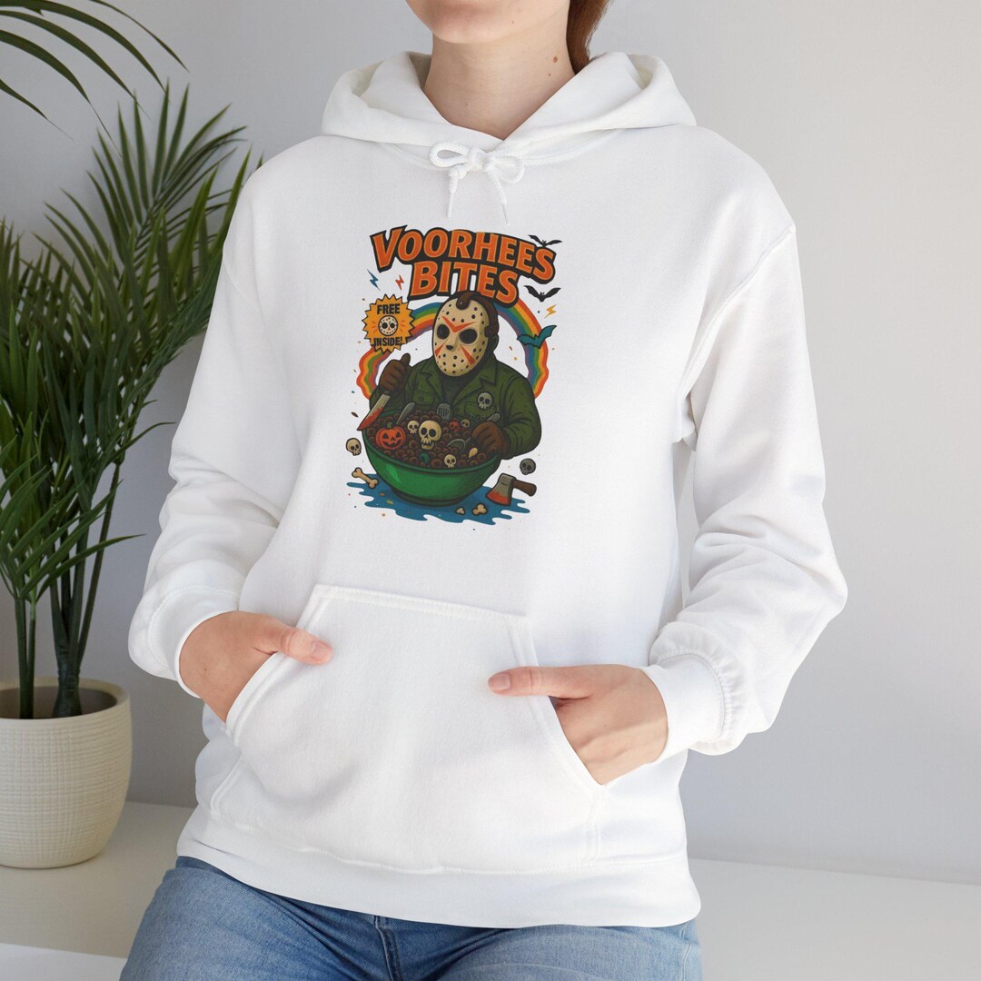 Voorhees Bites Cereal Killers Hoodie | Jason Voorhees Horror Movie ...