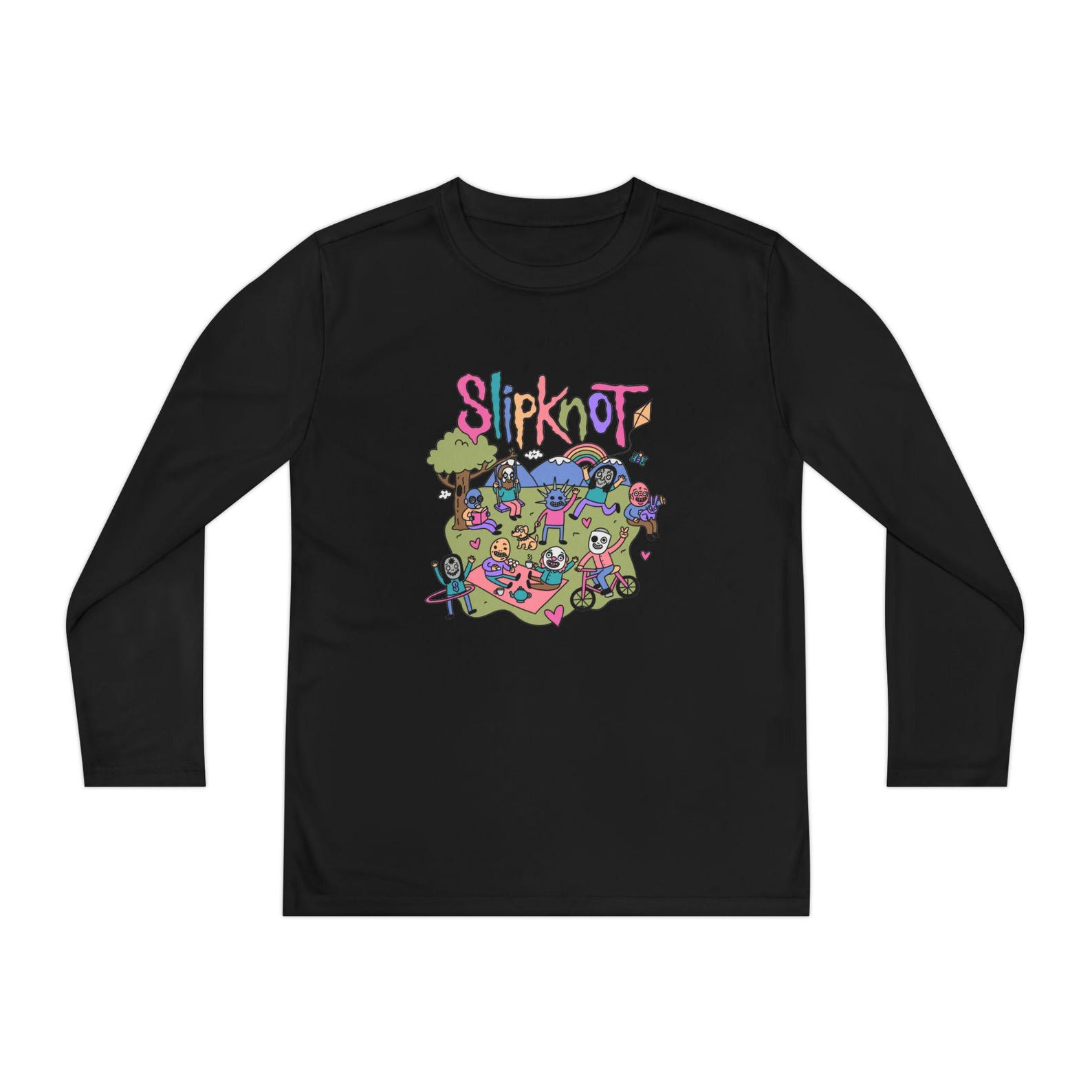 Slipknot Cute Cartoon Kid’s Long Sleeve Tee – Funny Pastel Graphic ...