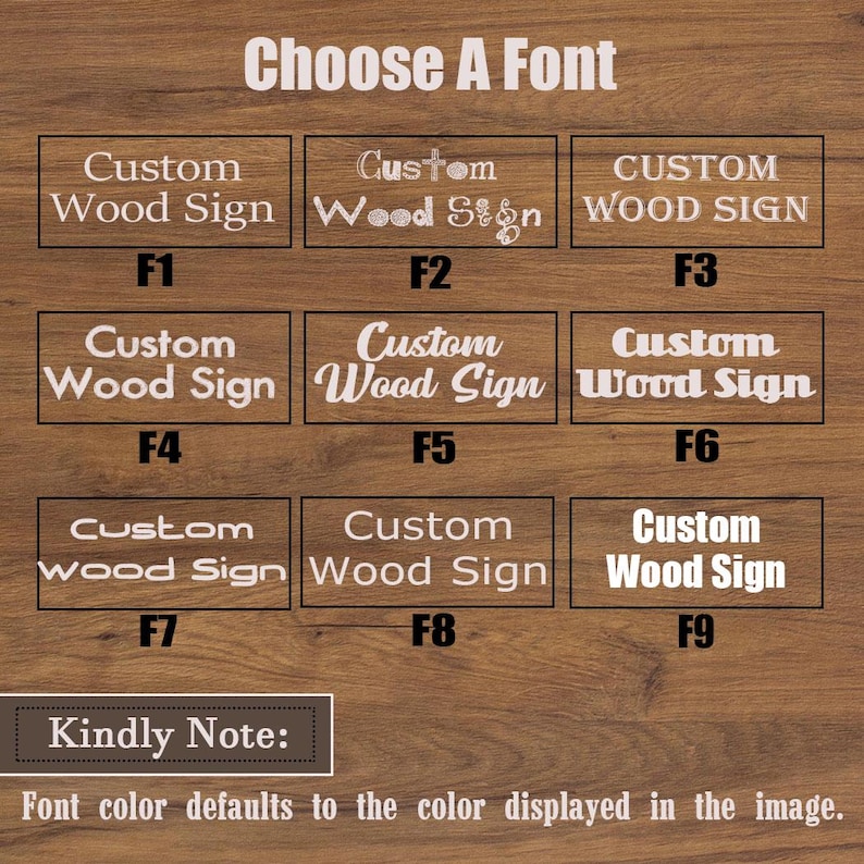 Personalized Wood Sign – Custom Text Rustic Farmhouse Wooden Signs ...