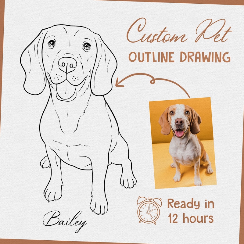 Pet Line Drawing - Etsy