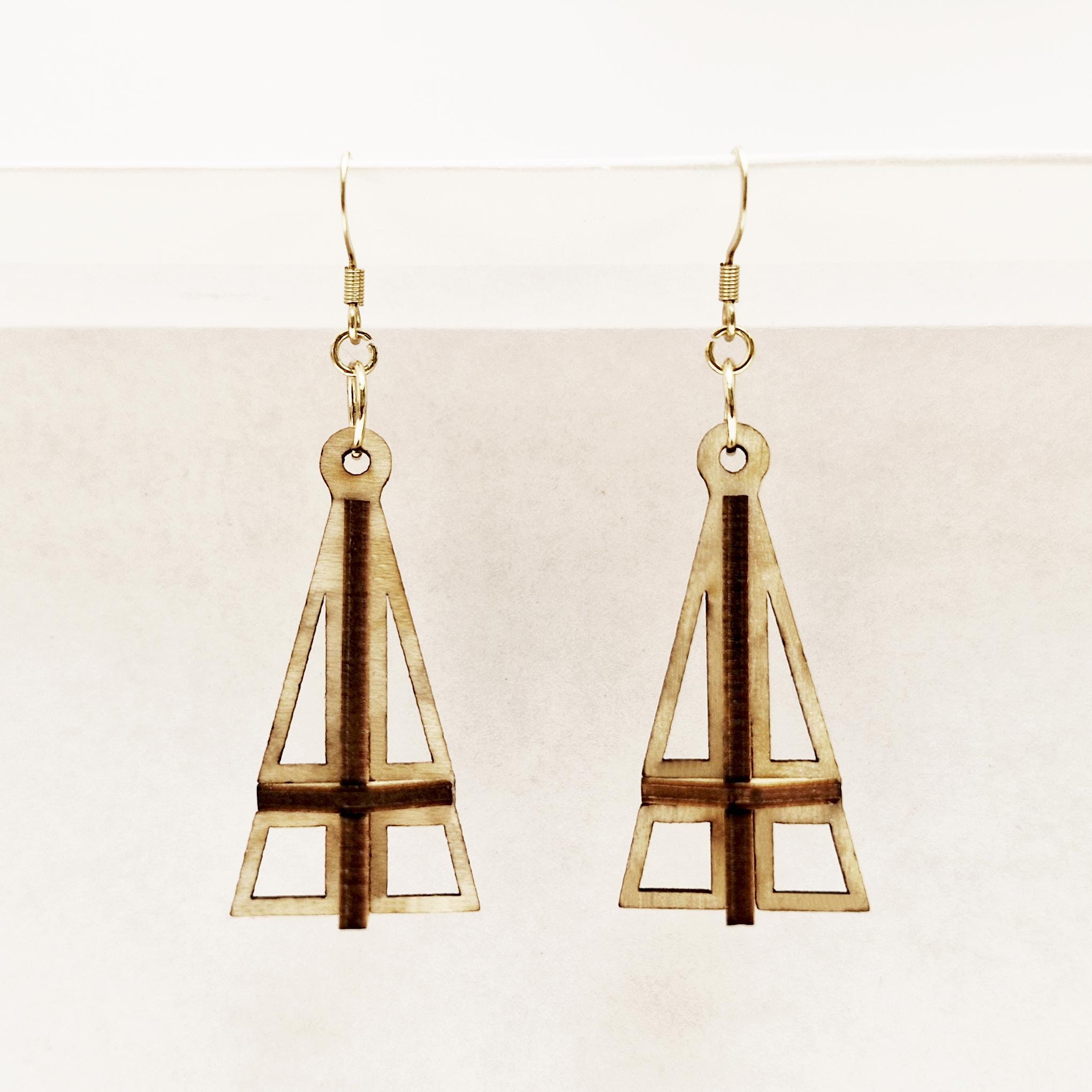 Triangle Dangle Earring SVG Laser Cut Files: Wood, Acrylic, Leather ...