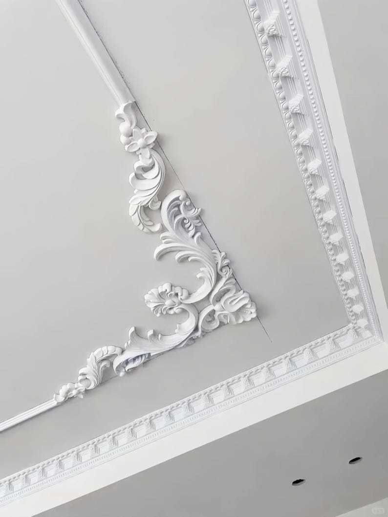 Ceiling Luxury Multi-piece Corner, France Architectural Large Cornice ...