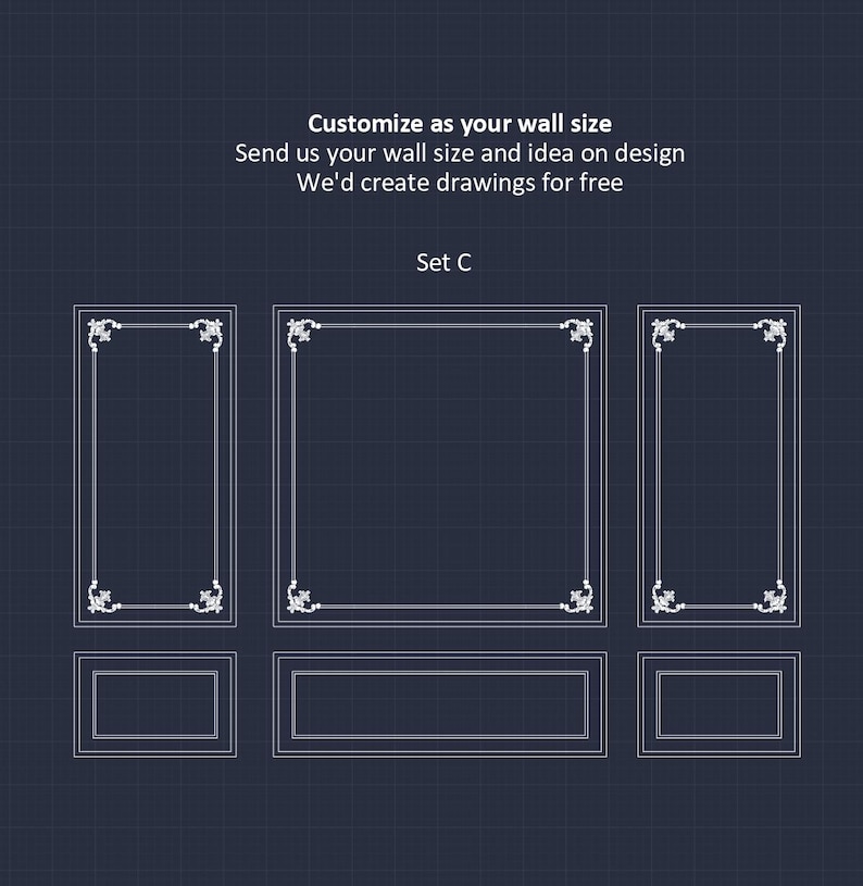 Custom Wall Paneling Precut Kit as Your Wall Size, Customize Wall ...