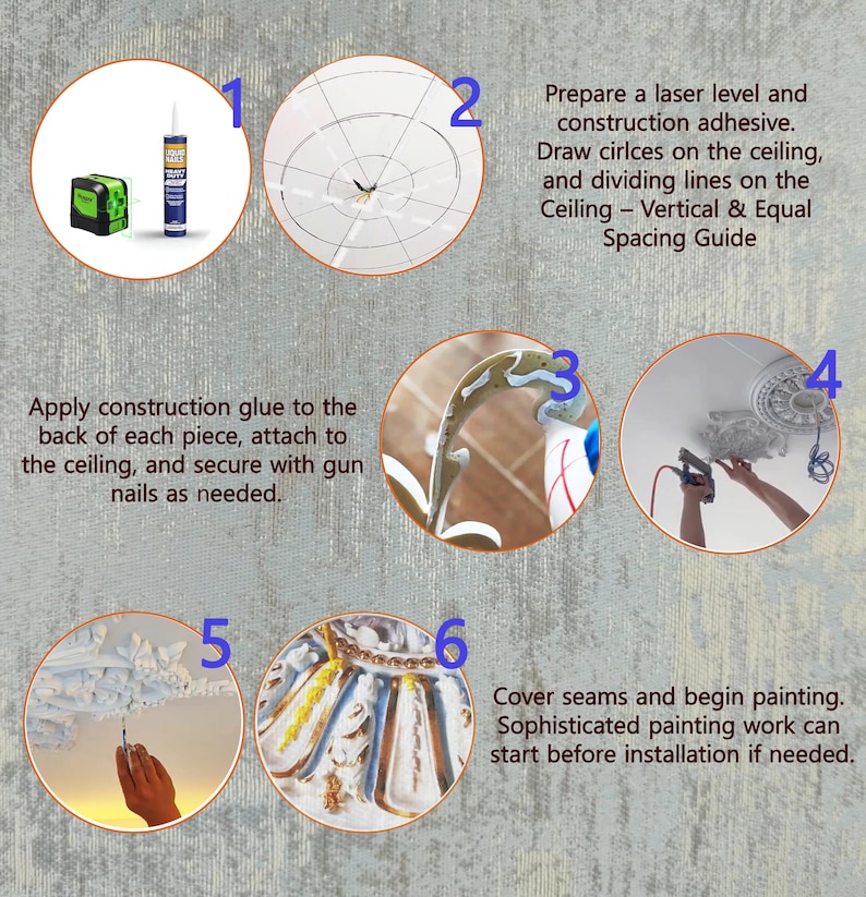 Custom Flora Corner for Ceiling Medallion & Wall Decor, France ...