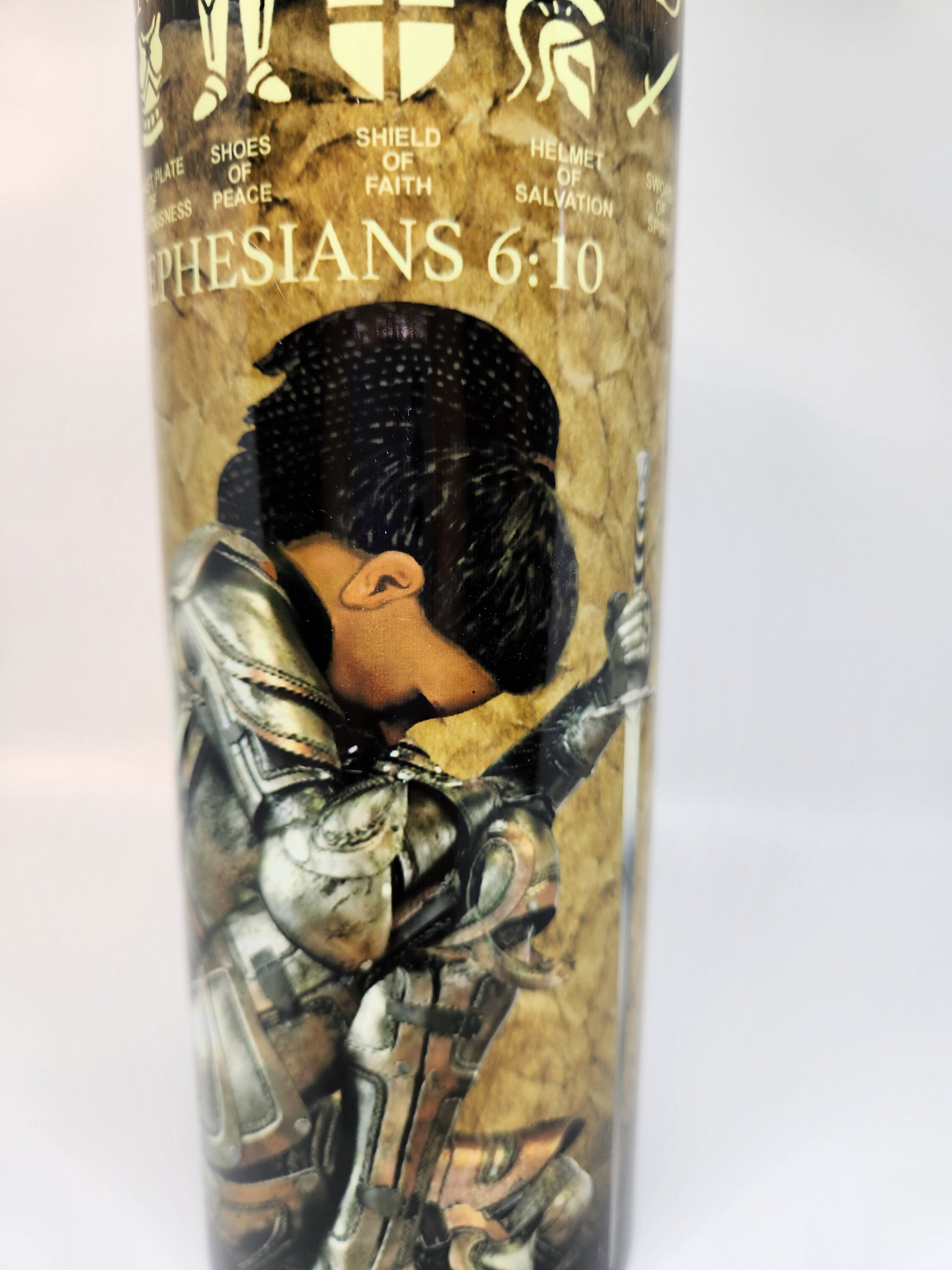 Armor of God Tumbler 20oz, Personalized, Caucasian or Brown Skinned ...