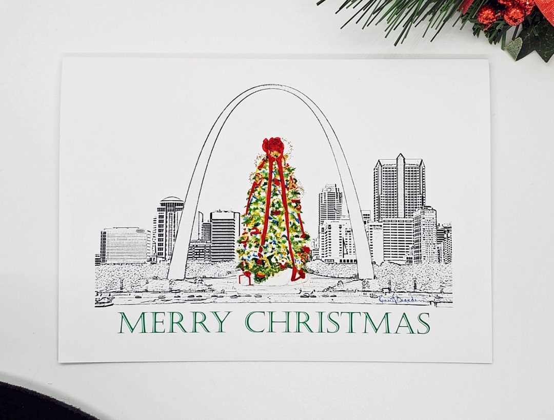 St. Louis Arch Christmas Card Arch You Glad Single 5 X 7 - Etsy