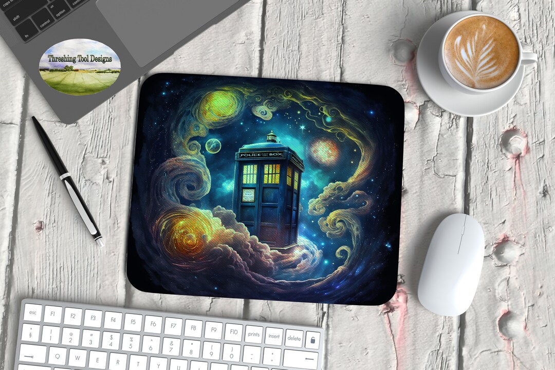 Tardis Inspired Mouse Pad, 9.75" X 7.9" - Etsy