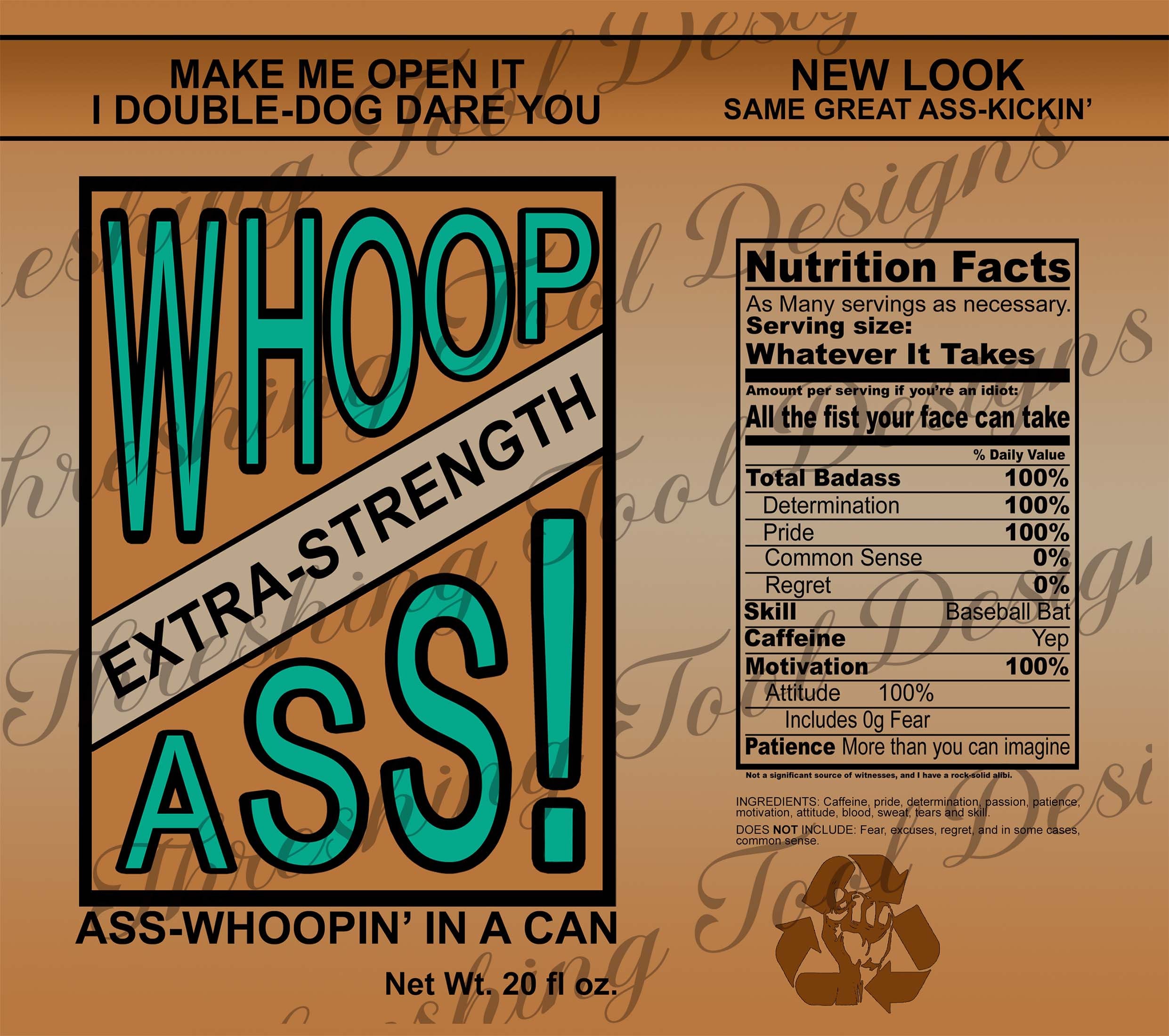 Whoop Ass Tumbler Open up A Can of Whoop Ass - Etsy