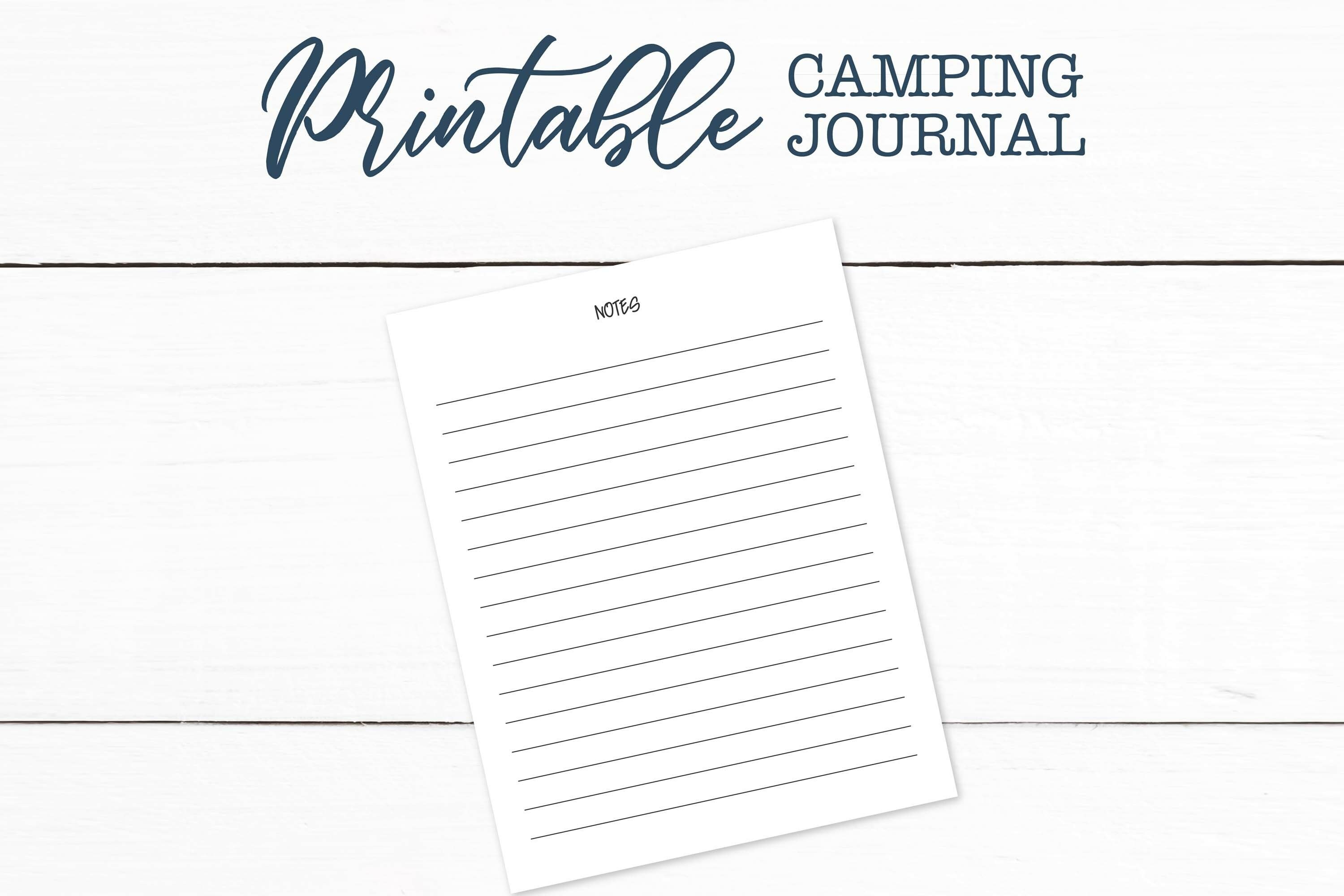 Camping Journal Digital Instant Download - Etsy