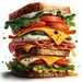 Quirky Sandwich | Whimsical Food Art | Funny Layered Lunch Illustration ...