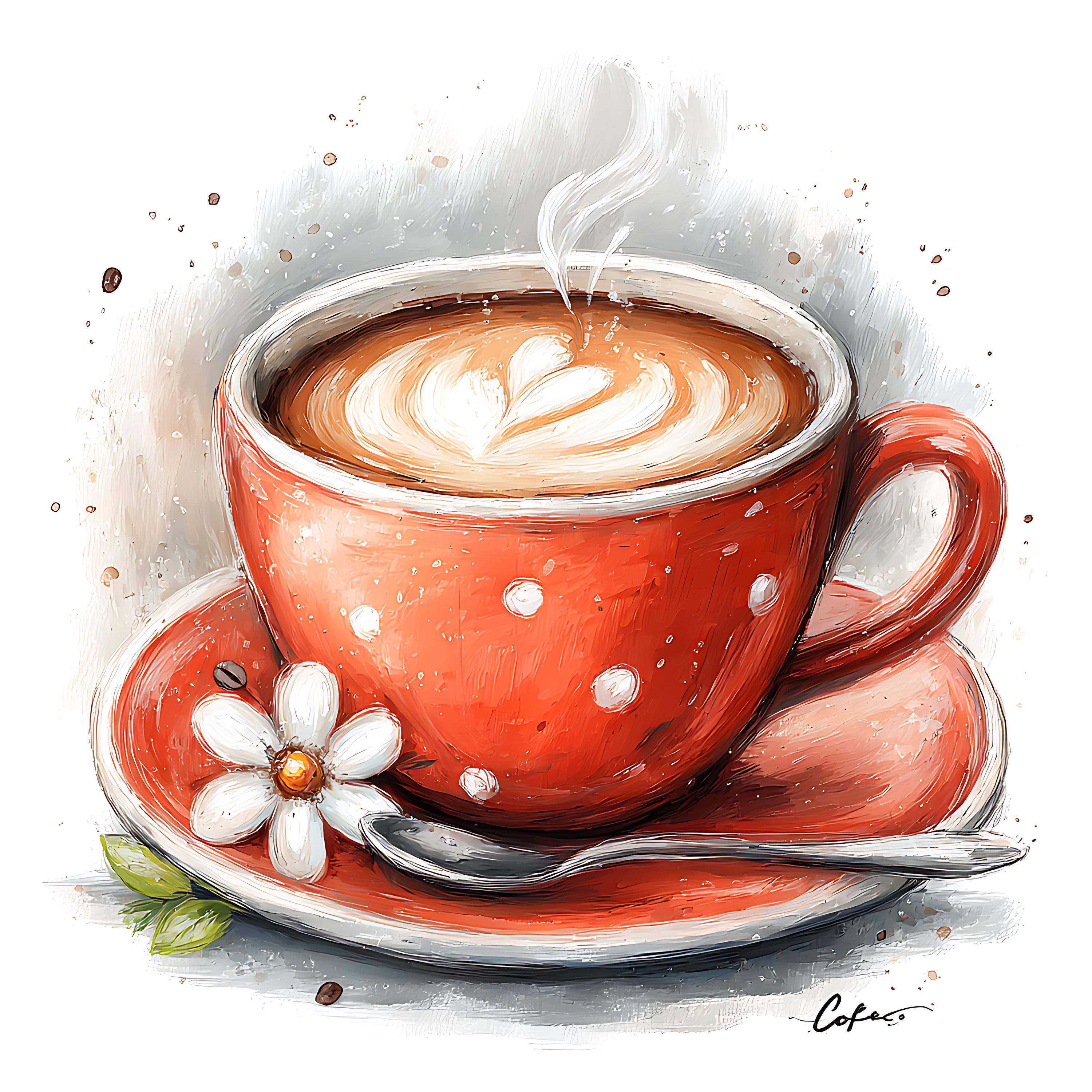 Woman Holding Coffee Cup Clipart, Hand With Latte Illustration for ...