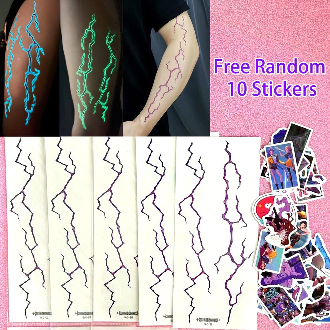 Kpop Demon Hunter Stemporary Tattoo Markings,saja Boys Demon Tattoo ...