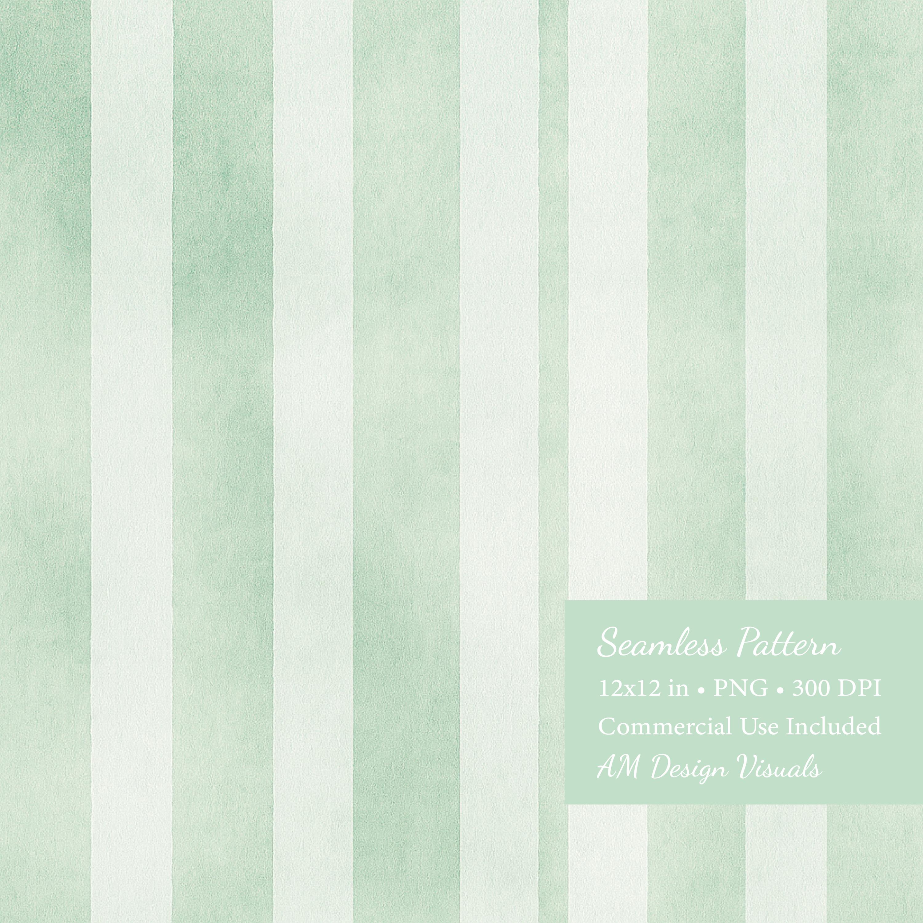 Sage Green Watercolor Stripes | Seamless Digital Paper - Etsy