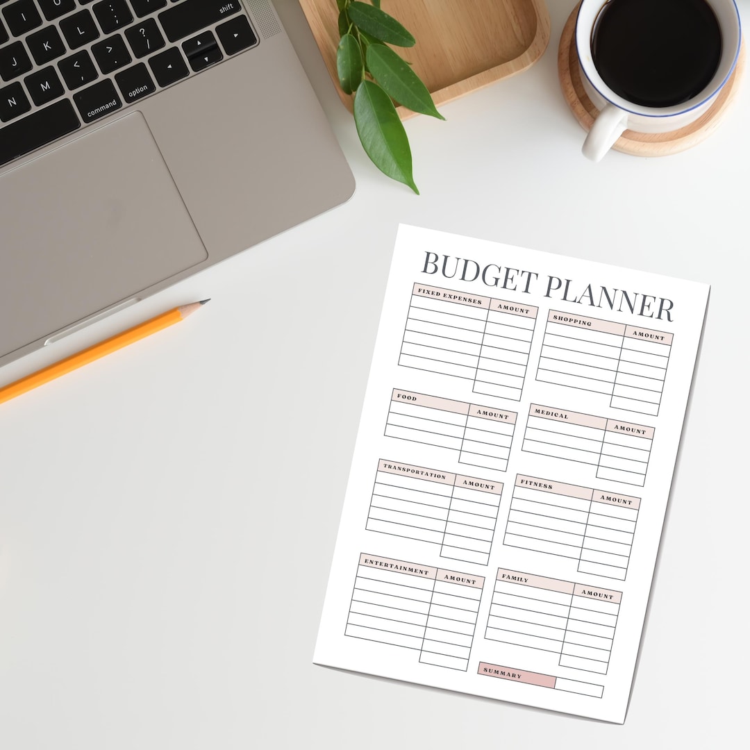 Minimalist Budget Planner Printable – Monthly Expense Tracker, Pastel ...