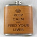 Ski Flask & Snowboard Flasks With Hand Dyed Engraved Leather Wrap ...