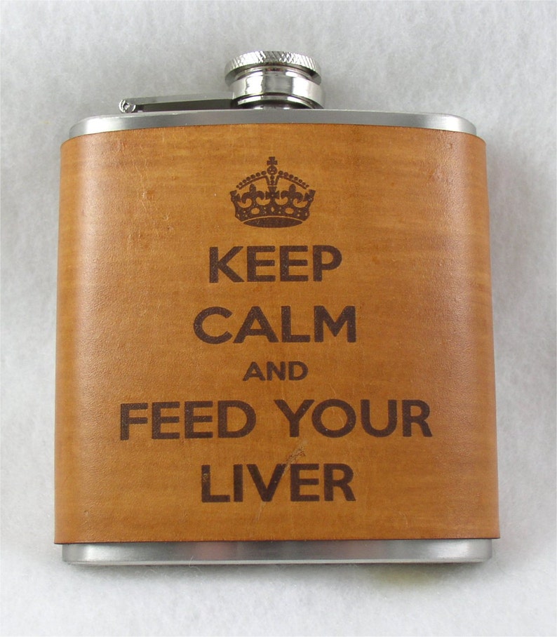 Ski Flask - Snowboard Flask With Hand Dyed Engraved Leather Wrap ...