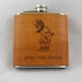 Ski Flask & Snowboard Flasks With Hand Dyed Engraved Leather Wrap ...