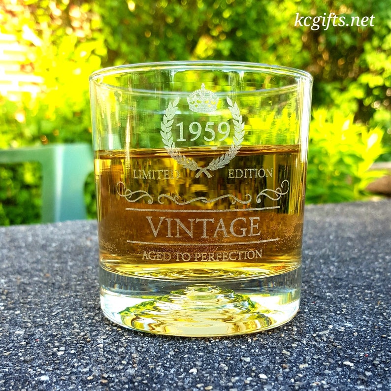 Engraved Birthday Whiskey Glass 40th Birthday 50th Etsy
