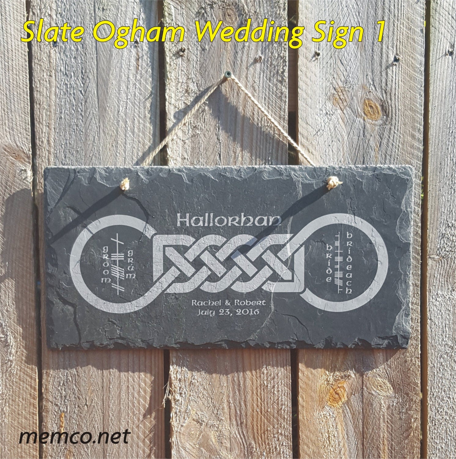 Engraved Irish Slate Sign -irish Celtic Ogham Sign- Housewarming Gift ...