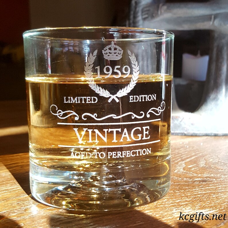 Engraved Birthday Whiskey Glass 40th Birthday 50th Etsy