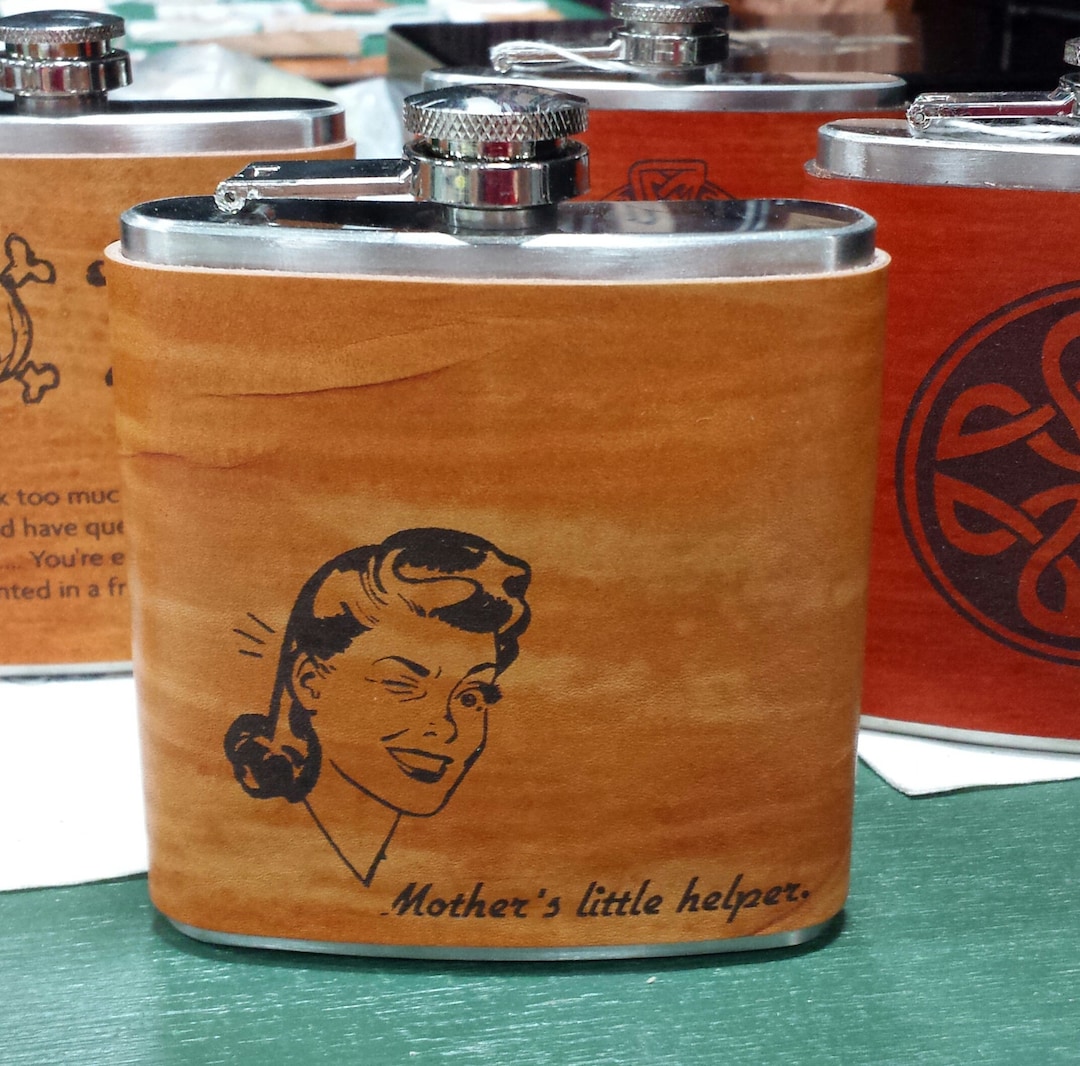 Funny Leather Flask - Engraved Leather Flask - Humorous - Gag Gift ...