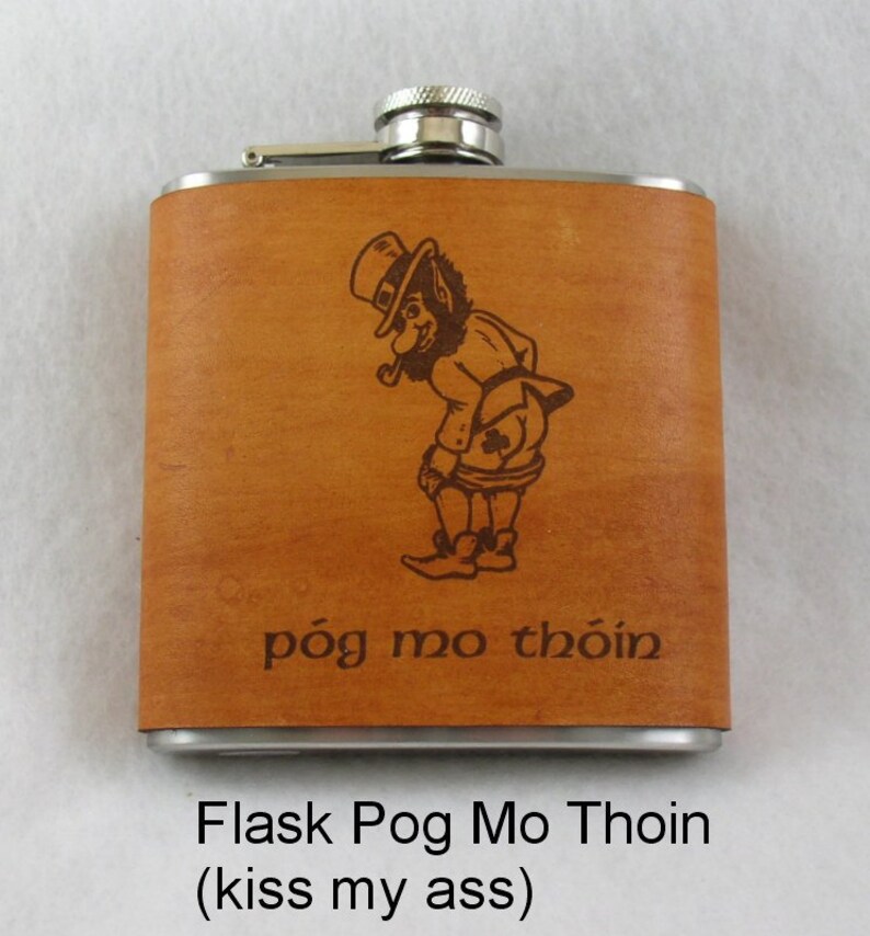 Funny Leather Flask Engraved Leather Flask Humorous Gag | Etsy