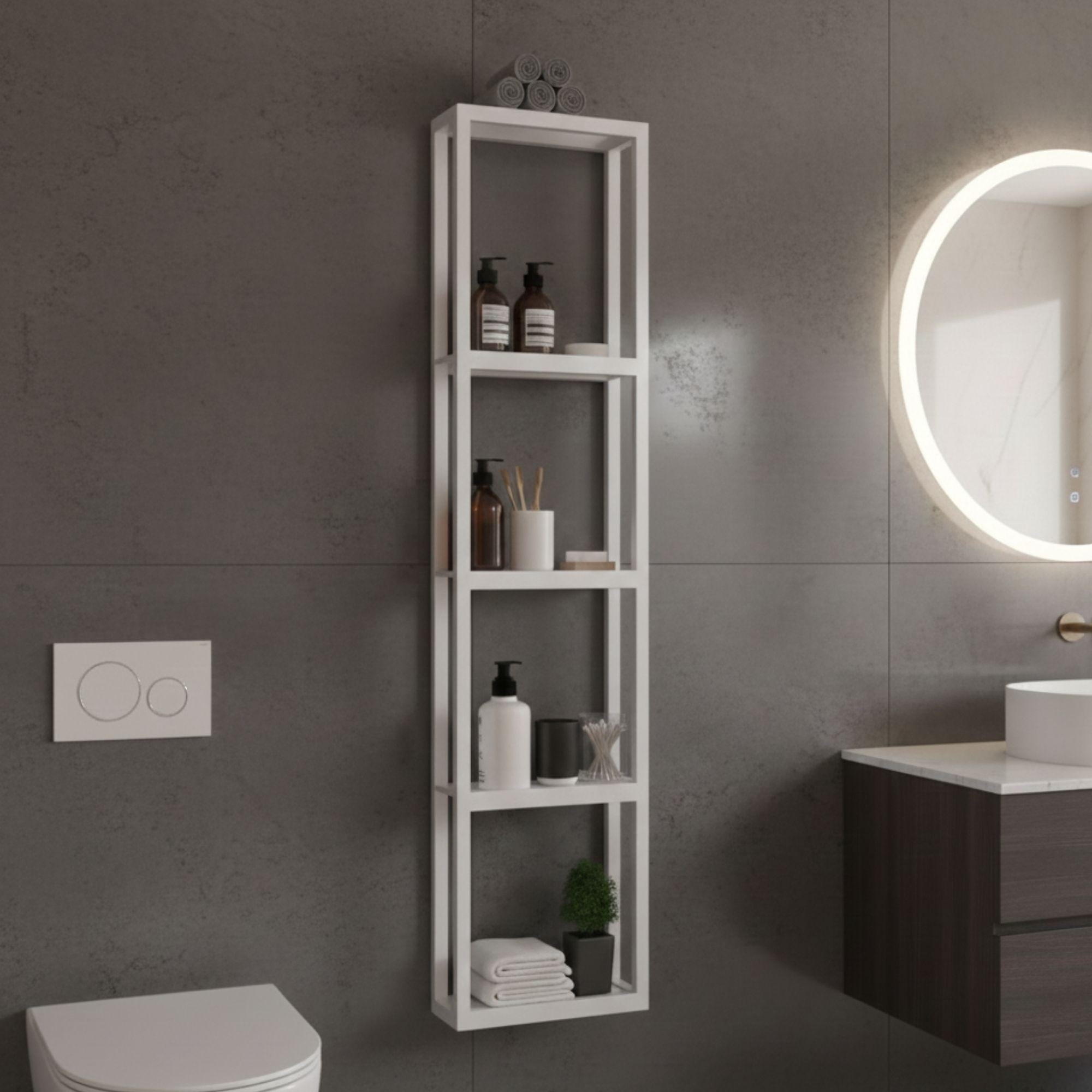Metal Bathroom Wall Shelfnull