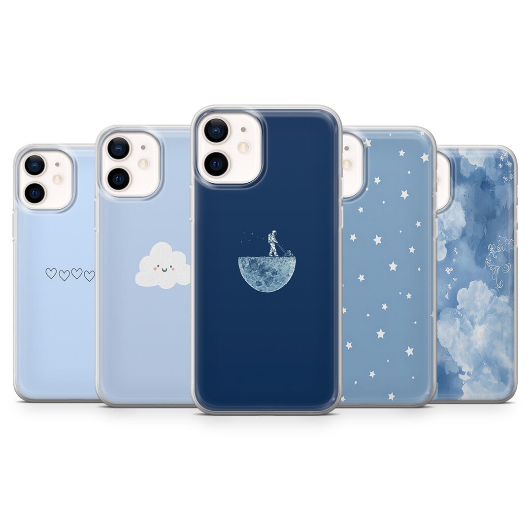 Blue Aesthetic Phone Case Blue Color Cover for iPhone 17pro, 16, 15, 14 ...