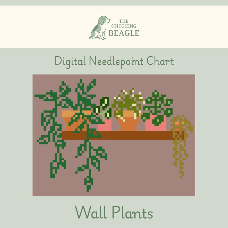 Wall Plants Digital Needlepoint Chart - Etsy