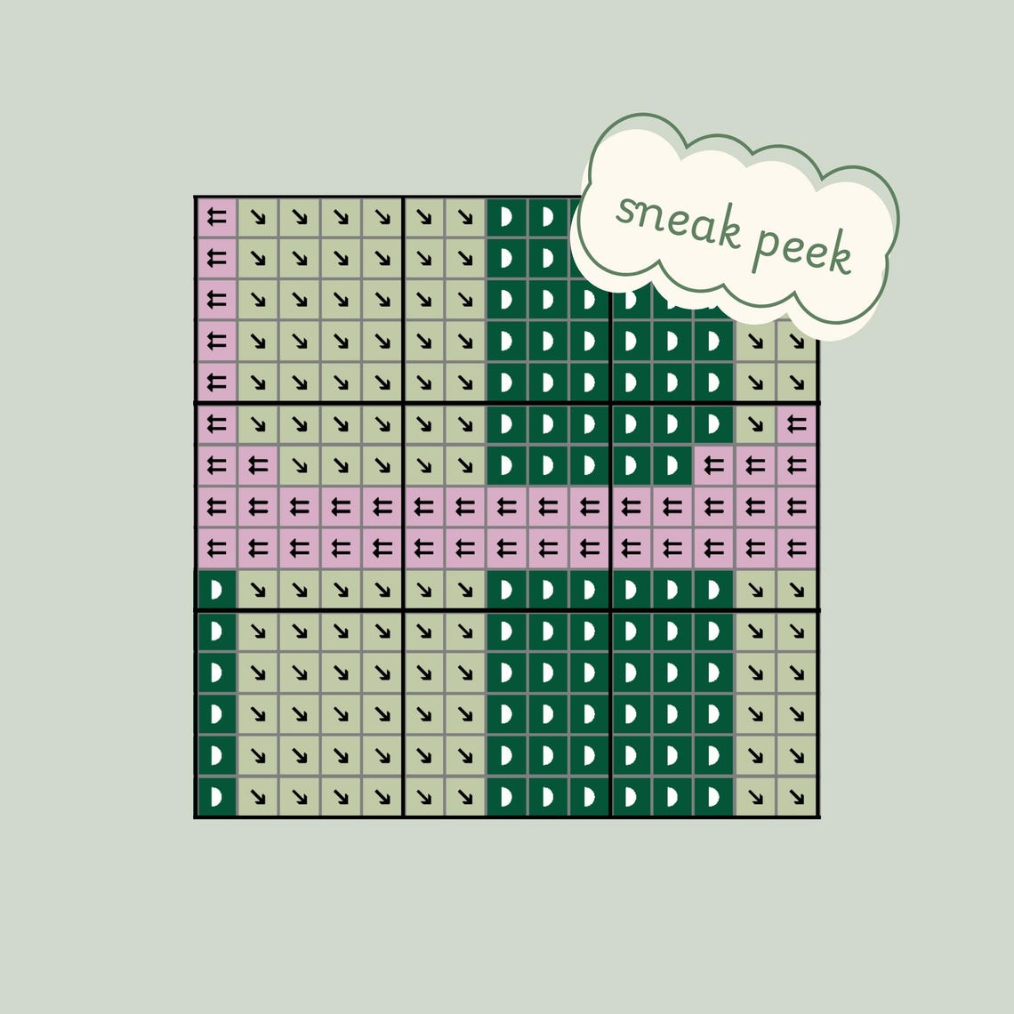 E - Bag Tag Digital Needlepoint Chart - Etsy