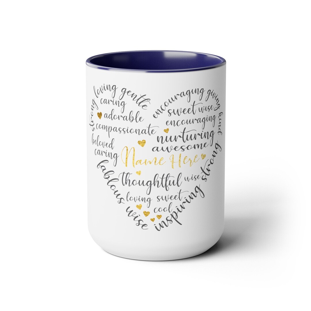Mothers Day Gift, Custom Text Coffee Mug, Customizable Coffee Cup ...