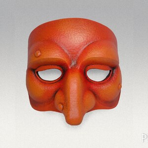 Moonlike Punchinello Commedia Dell Arte Mask - Etsy
