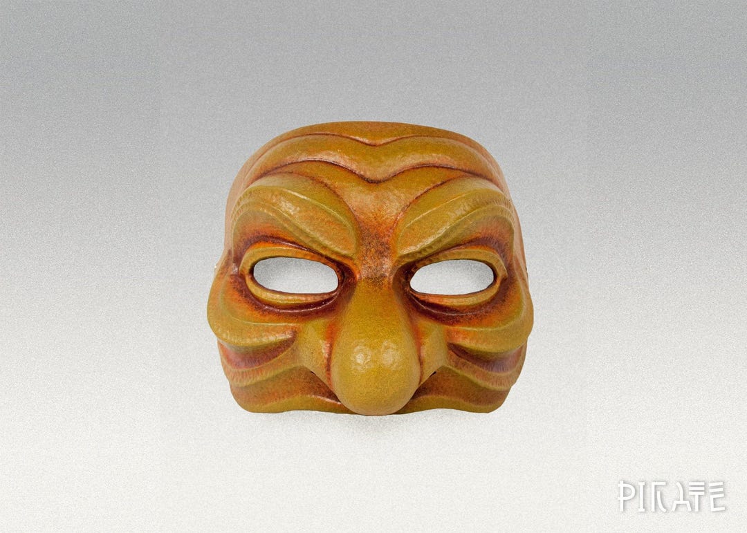 Medium Bright Brighella Mask - Commedia Costume Accessory - Etsy UK