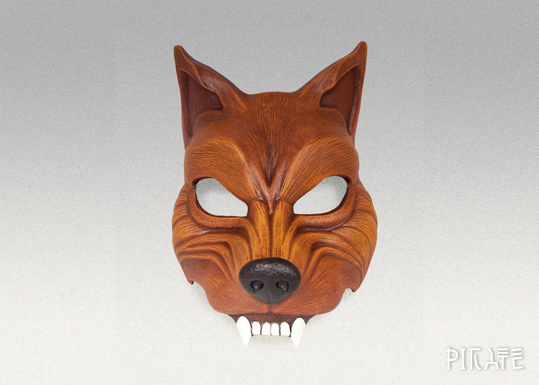 Wolf Mask - Handmade Realistic Animal Costume Accessory - Handmade ...