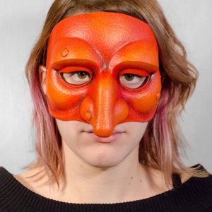 Moonlike Punchinello Commedia Dell Arte Mask - Etsy