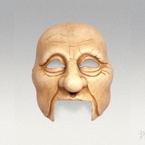 Old Man Half Mask for Theater and Performances - Etsy