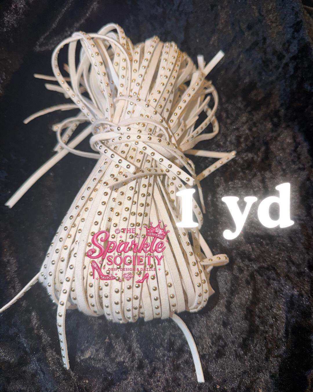 Faux Suede Studded Trim – Luxury Craft Trim by the Yard - Etsy