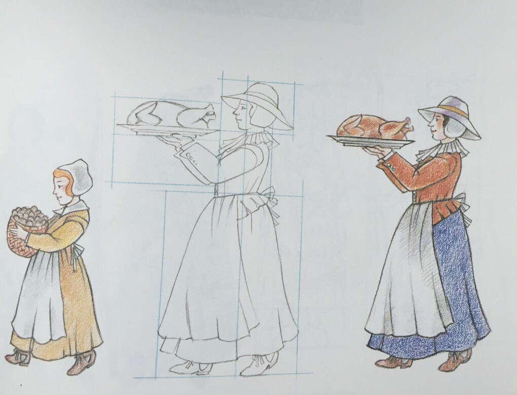 The Story of the First Thanksgiving Drawing America Elaine Raphael Don ...