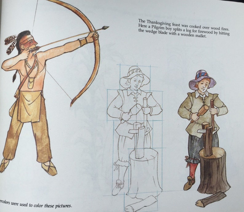 The Story of the First Thanksgiving Drawing America Elaine Raphael Don ...