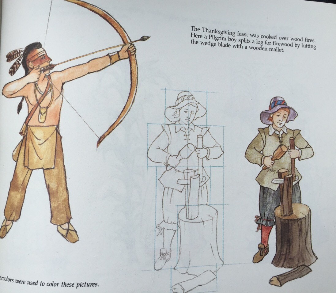 The Story of the First Thanksgiving Drawing America Elaine Raphael Don ...