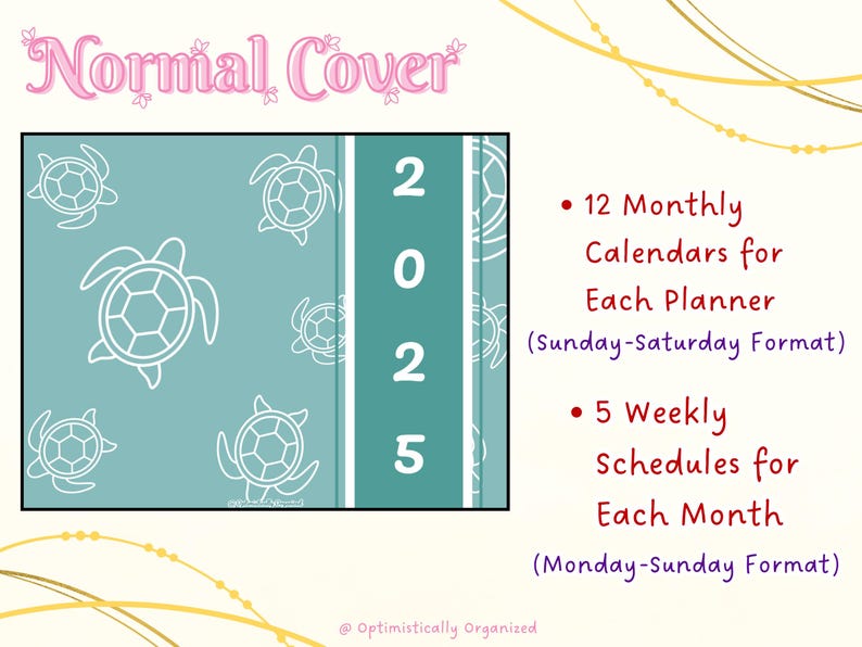 Teal Turtle Digital Planner: 2026 2027 Undated Monthly Calendar, Weekly ...
