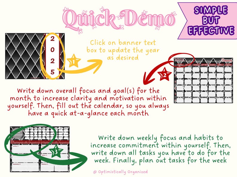 Black Diamond Digital Planner: 2026 2027 Undated Monthly Calendar ...