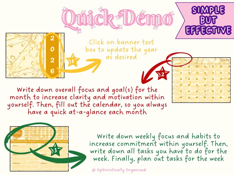 Cheese Digital Planner: 2026 2027 Undated Monthly Calendar, Weekly ...