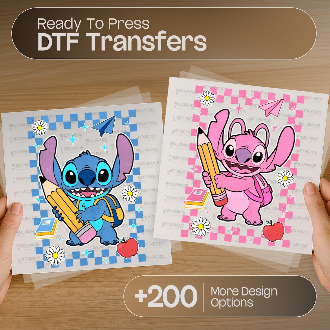 Back to School Stitch Dtf, Stitch and Angel First Day of the School Dtf ...