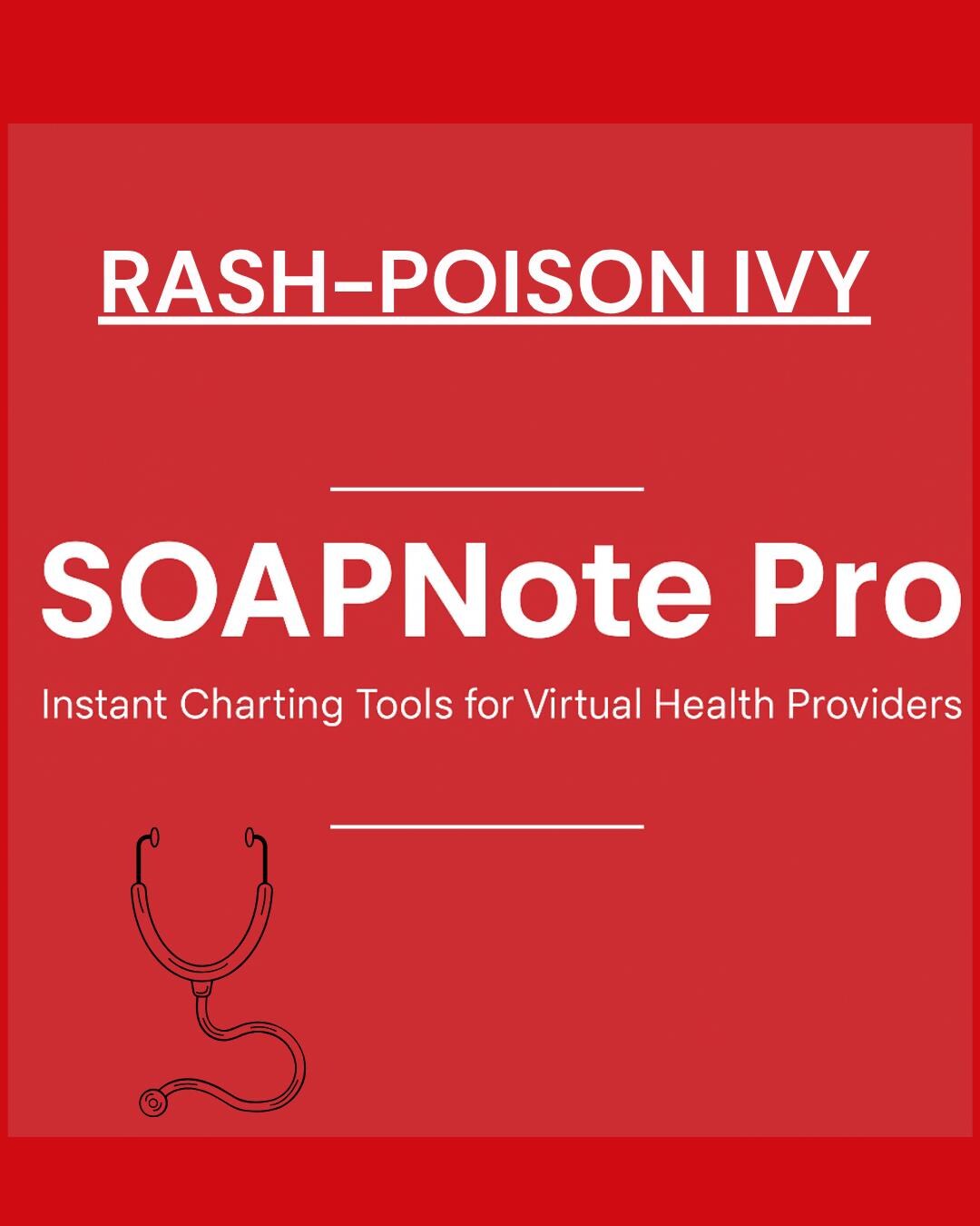 SOAP Note – Rash (poison Ivy) | Virtual Care Template | Editable Google ...