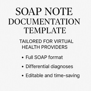 UTI SOAP Note Template for Telehealth - Virtual Visits | Editable Word ...