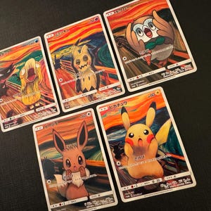Scream Munch Cards - 5 Card Set Japanese Exclusives- Custom Handmade ...