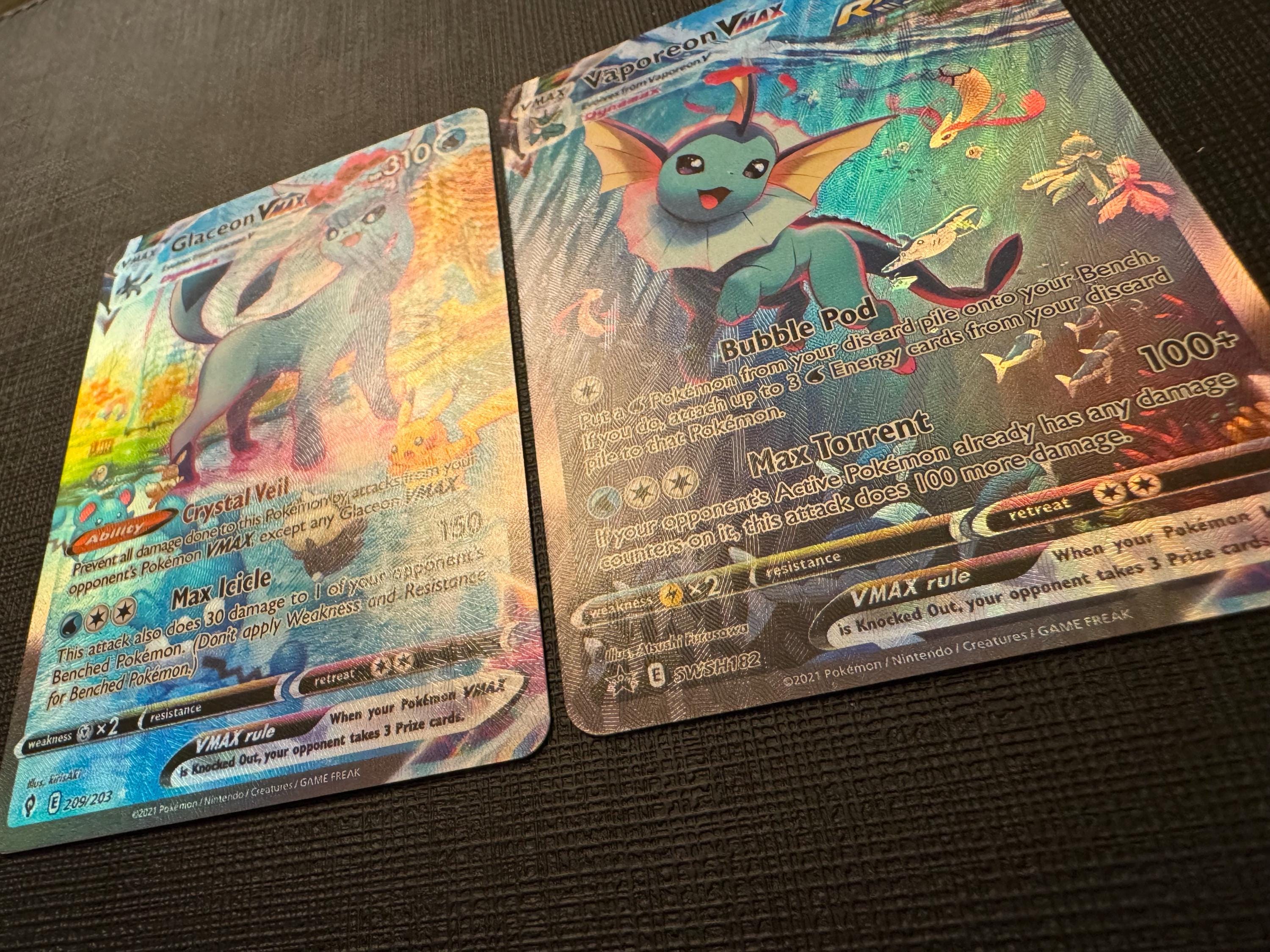 Eevee Evolutions Vmax Alternate Art Full Eeveelutions Set - 9 Cards ...