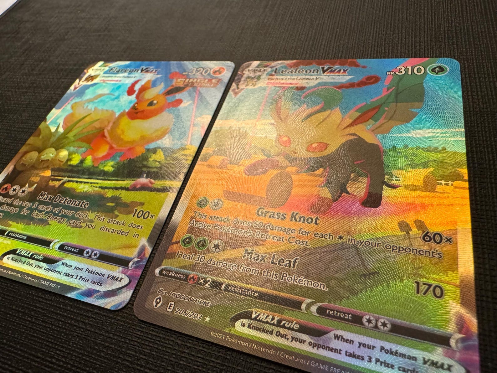 Eevee Evolutions Vmax Alternate Art Full Eeveelutions Set - 9 Cards ...