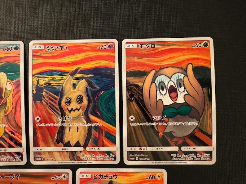 Scream Munch Cards - 5 Card Set Japanese Exclusives- Custom Handmade ...